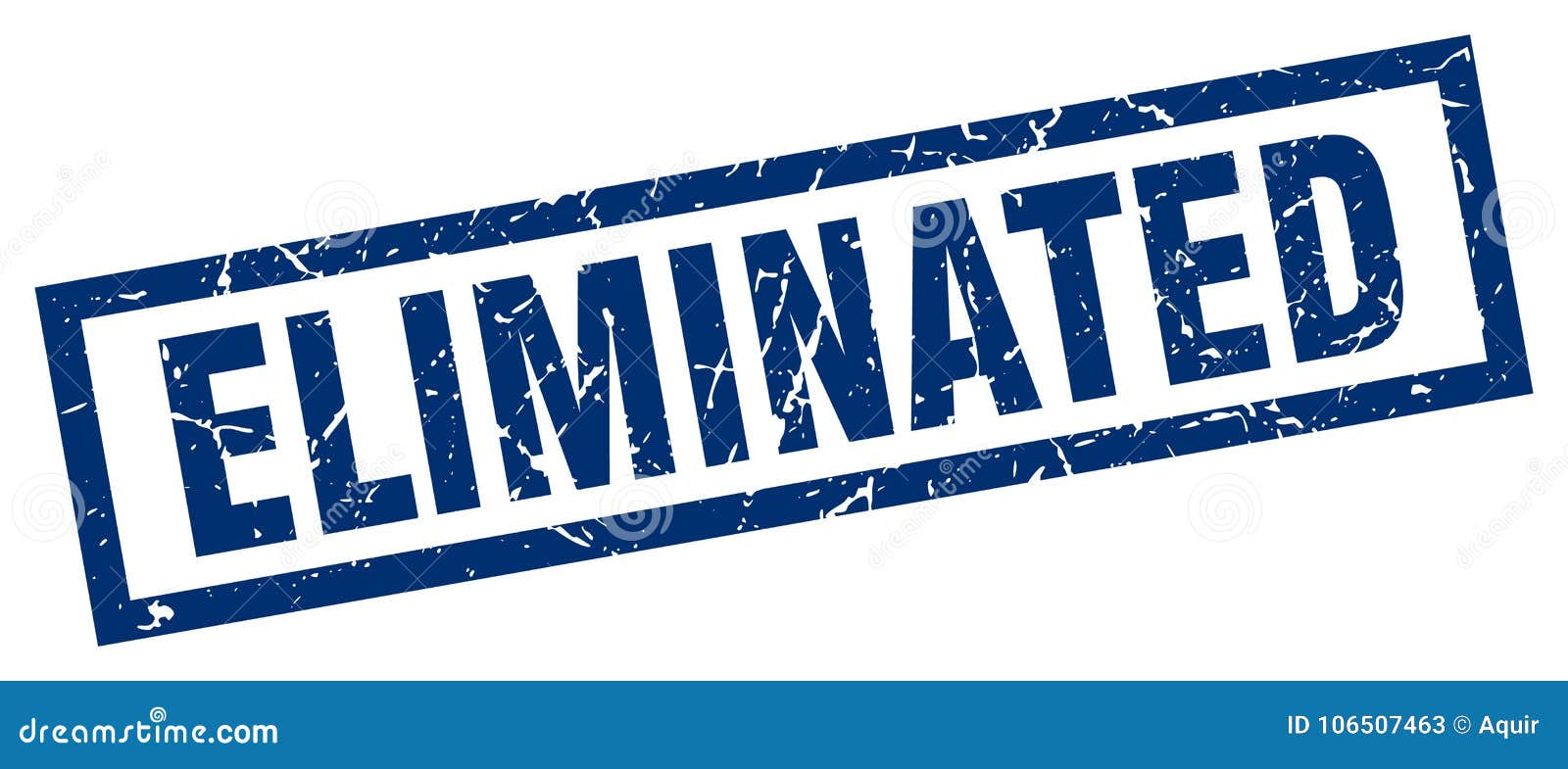 Eliminated stamp stock vector. Illustration of blue - 106507463