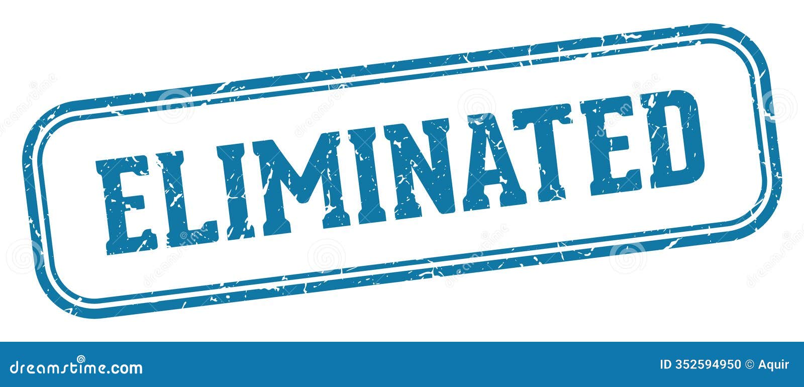 Eliminated Stamp. Eliminated Rectangular Stamp on White Background ...