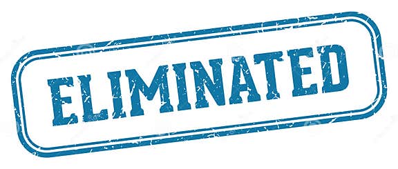 Eliminated Stamp. Eliminated Rectangular Stamp on White Background ...