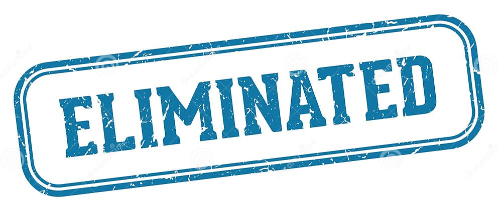 Eliminated Stamp. Eliminated Rectangular Stamp on White Background ...