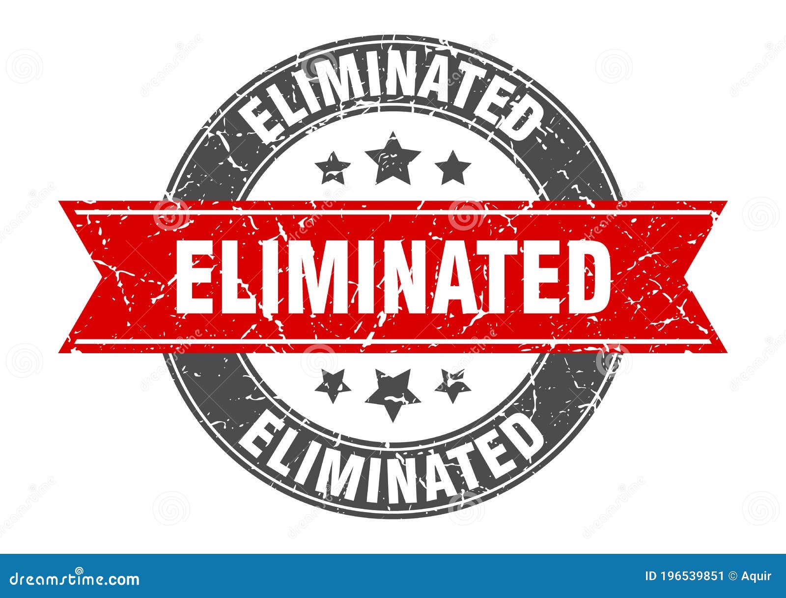 Eliminated stamp stock vector. Illustration of insignia - 196539851