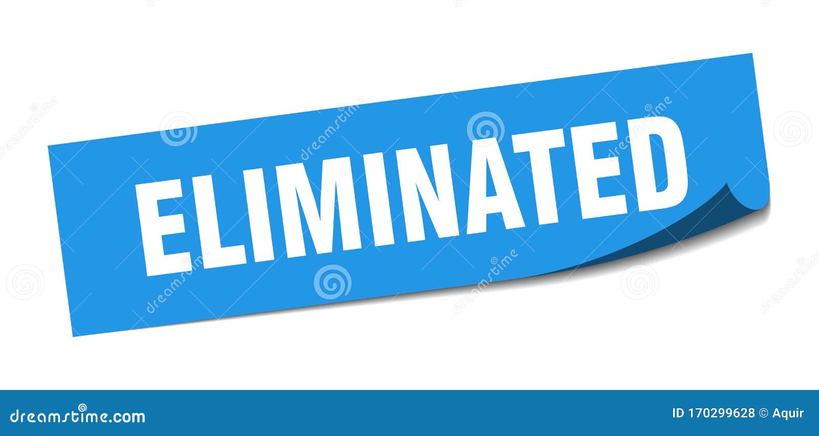 Eliminated Sticker. Eliminated Square Sign Stock Vector - Illustration ...
