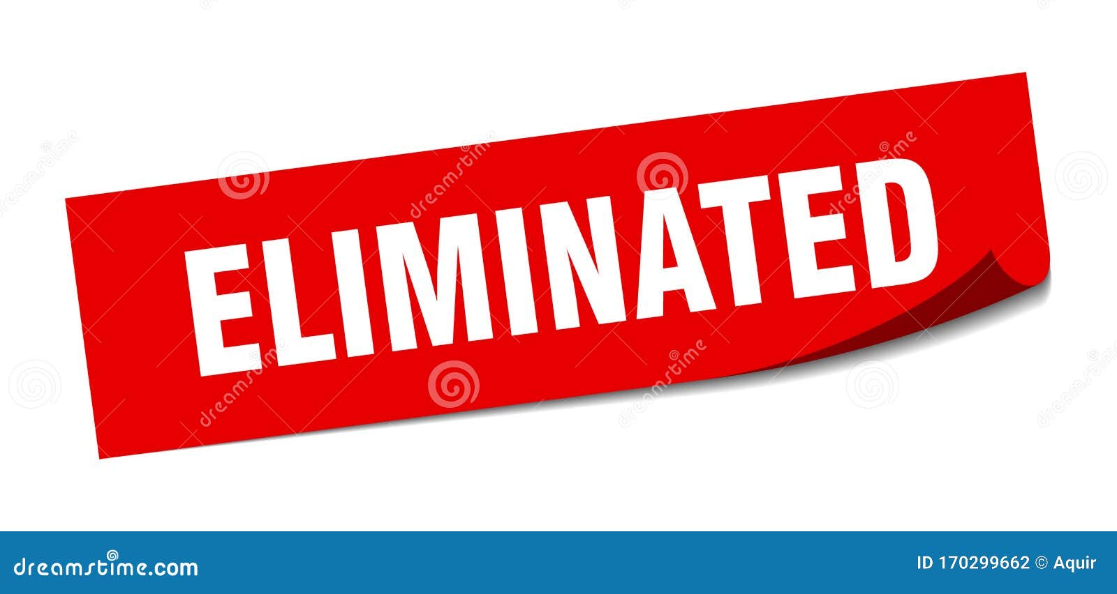 Eliminated Sticker. Eliminated Square Sign Stock Vector - Illustration ...