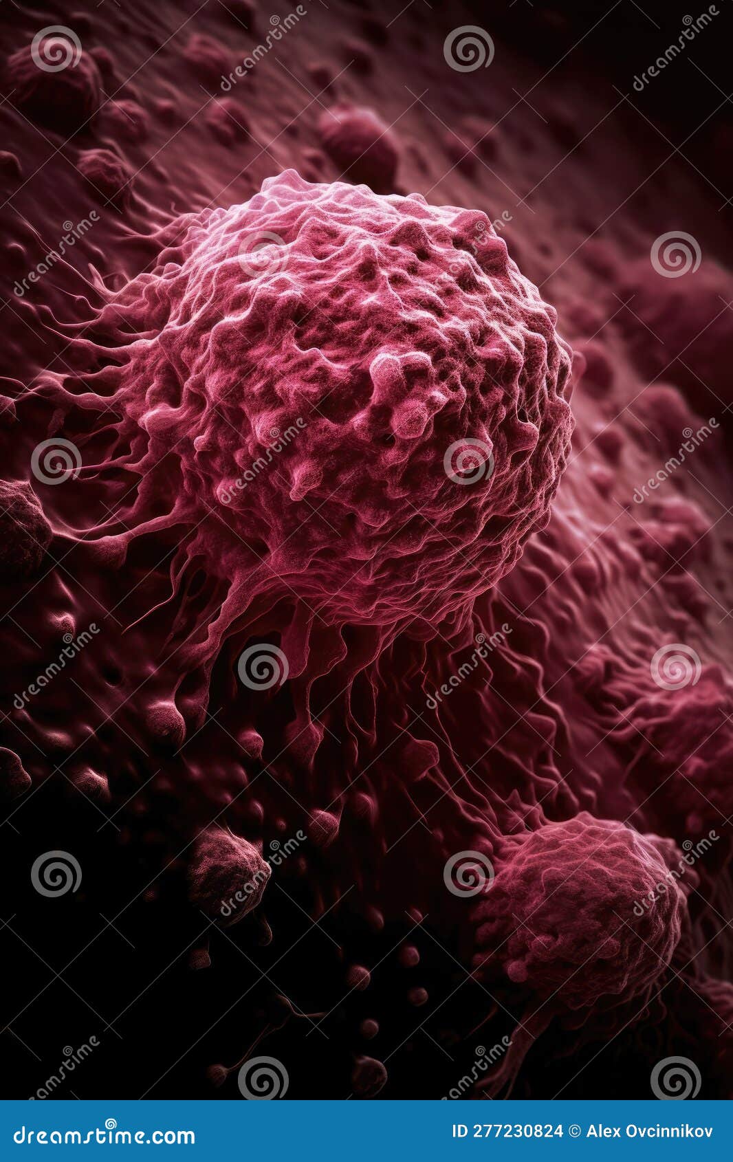 Eliminating Pink Cancer Cells in High Resolution. Stock Illustration ...