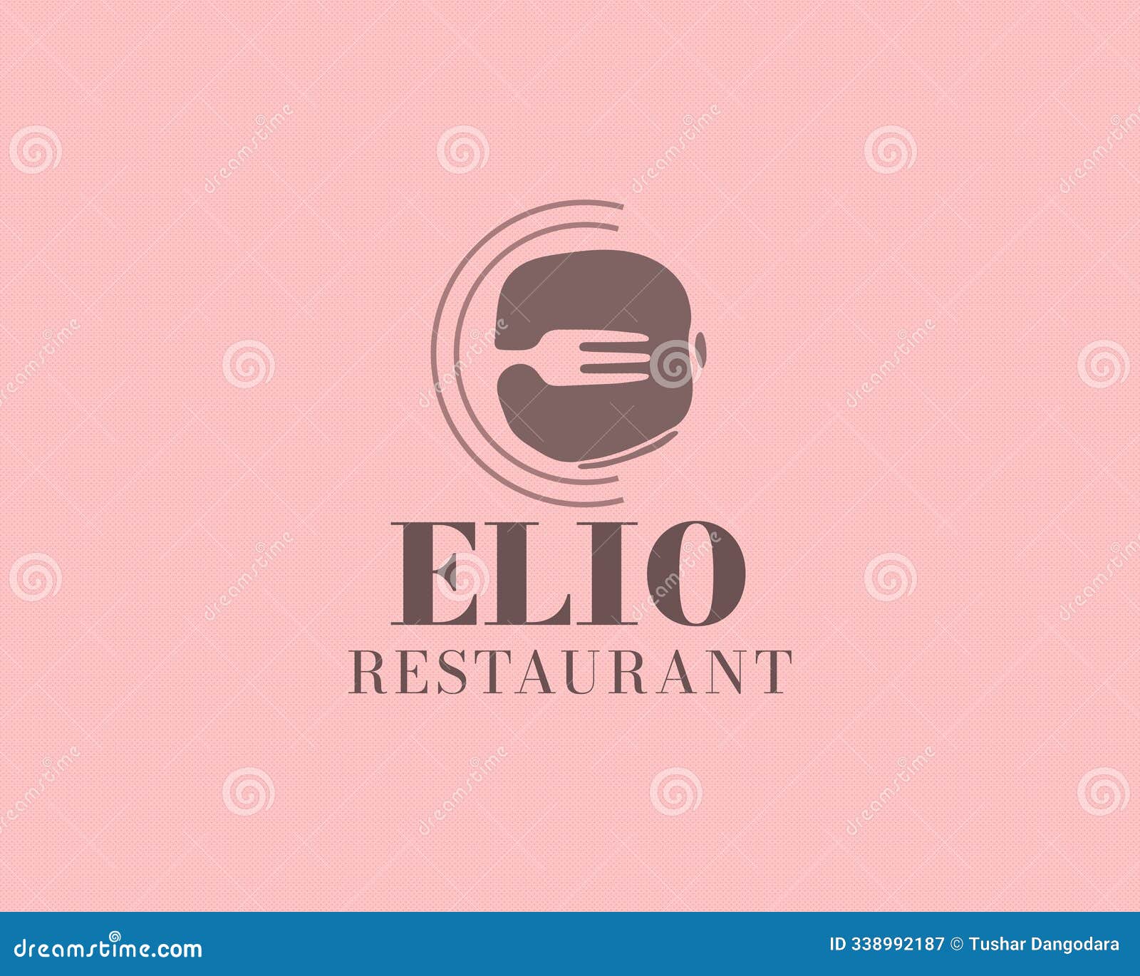 ELIO Restaurant Logo. Dish with Folk that Represent Letter E for Elio ...