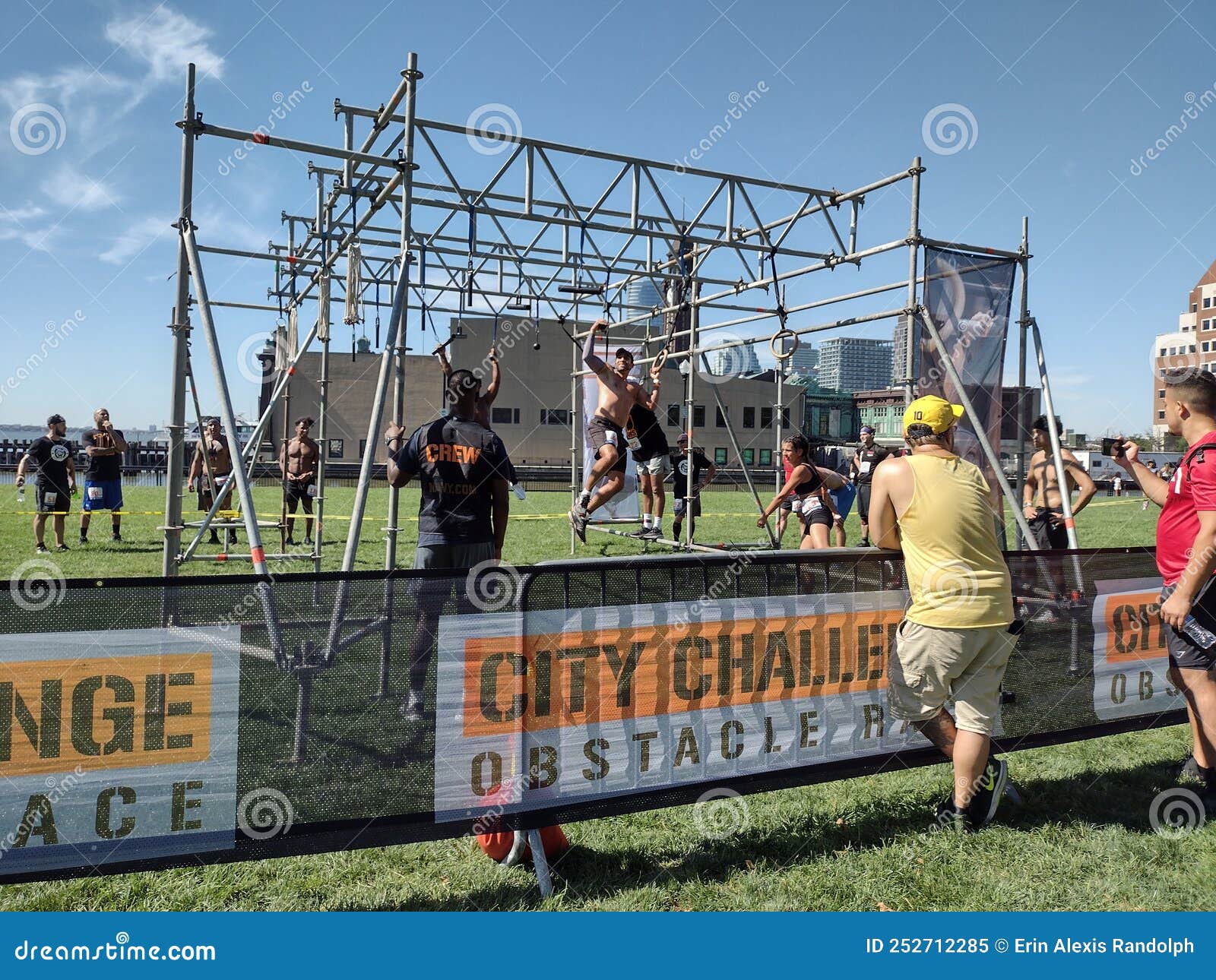 Athletes Compete in an Outdoor Obstacle Race, Hoboken, NJ, USA ...