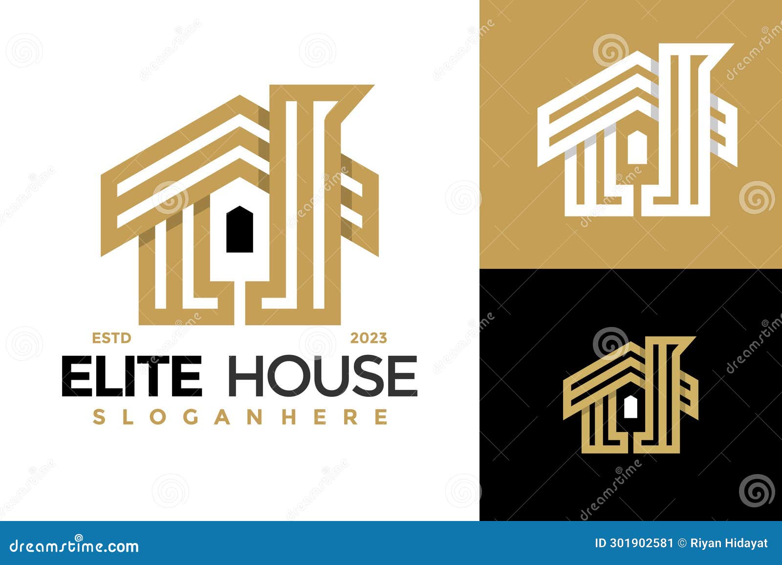 Elite House Building Logo Design Vector Symbol Icon Illustration Stock ...
