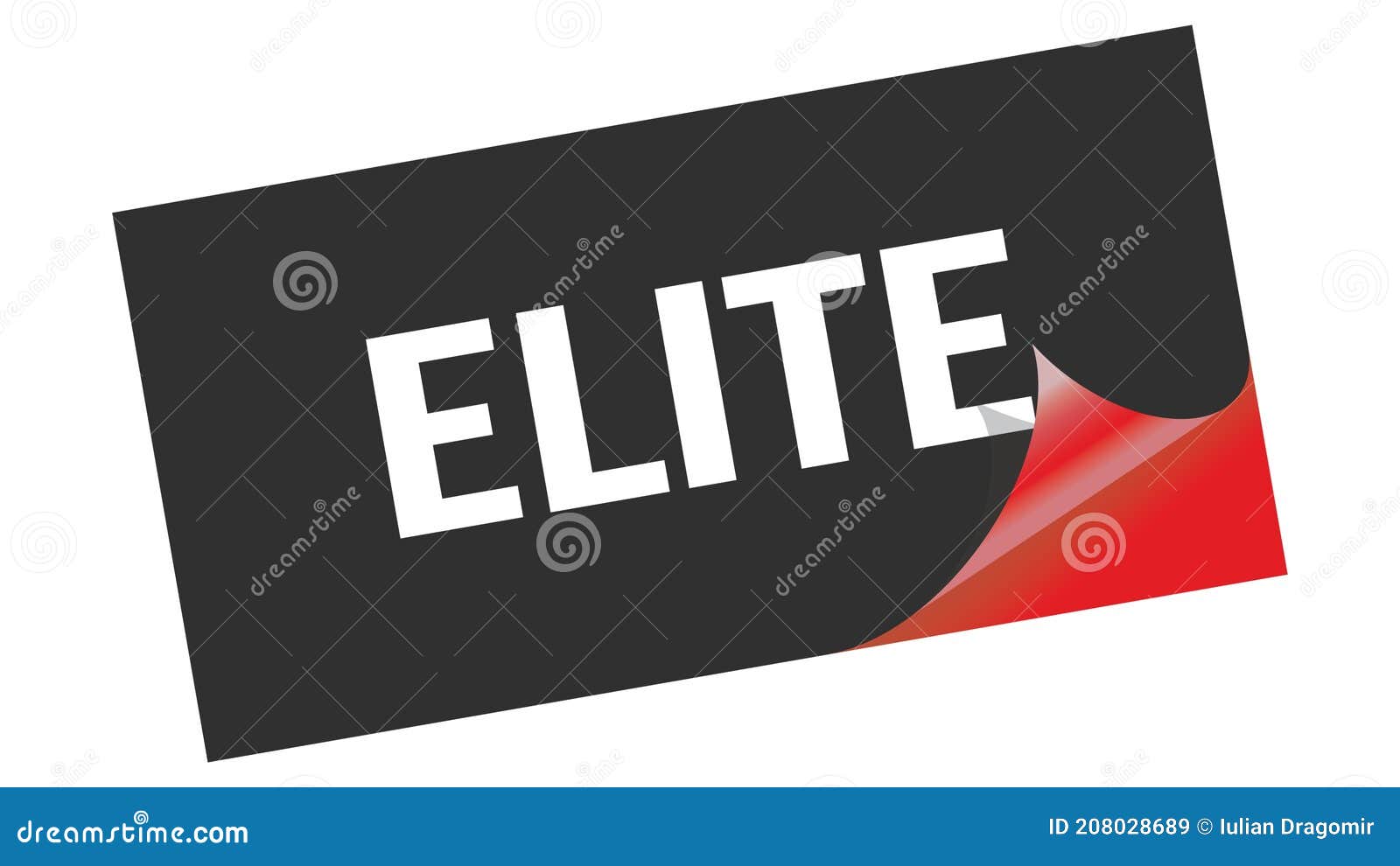 ELITE Text on Black Red Sticker Stamp Stock Illustration - Illustration ...