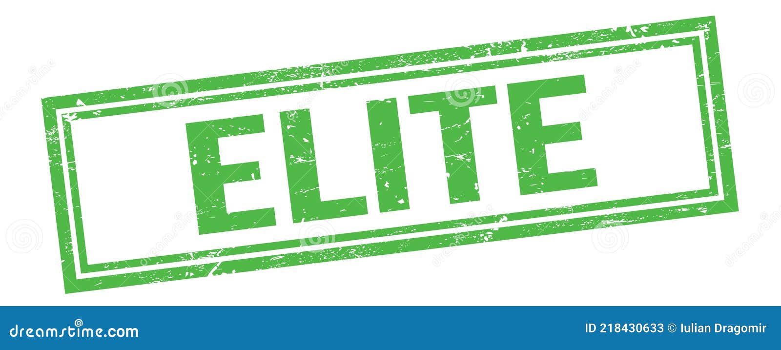 ELITE Text on Green Grungy Vintage Stamp Stock Illustration ...