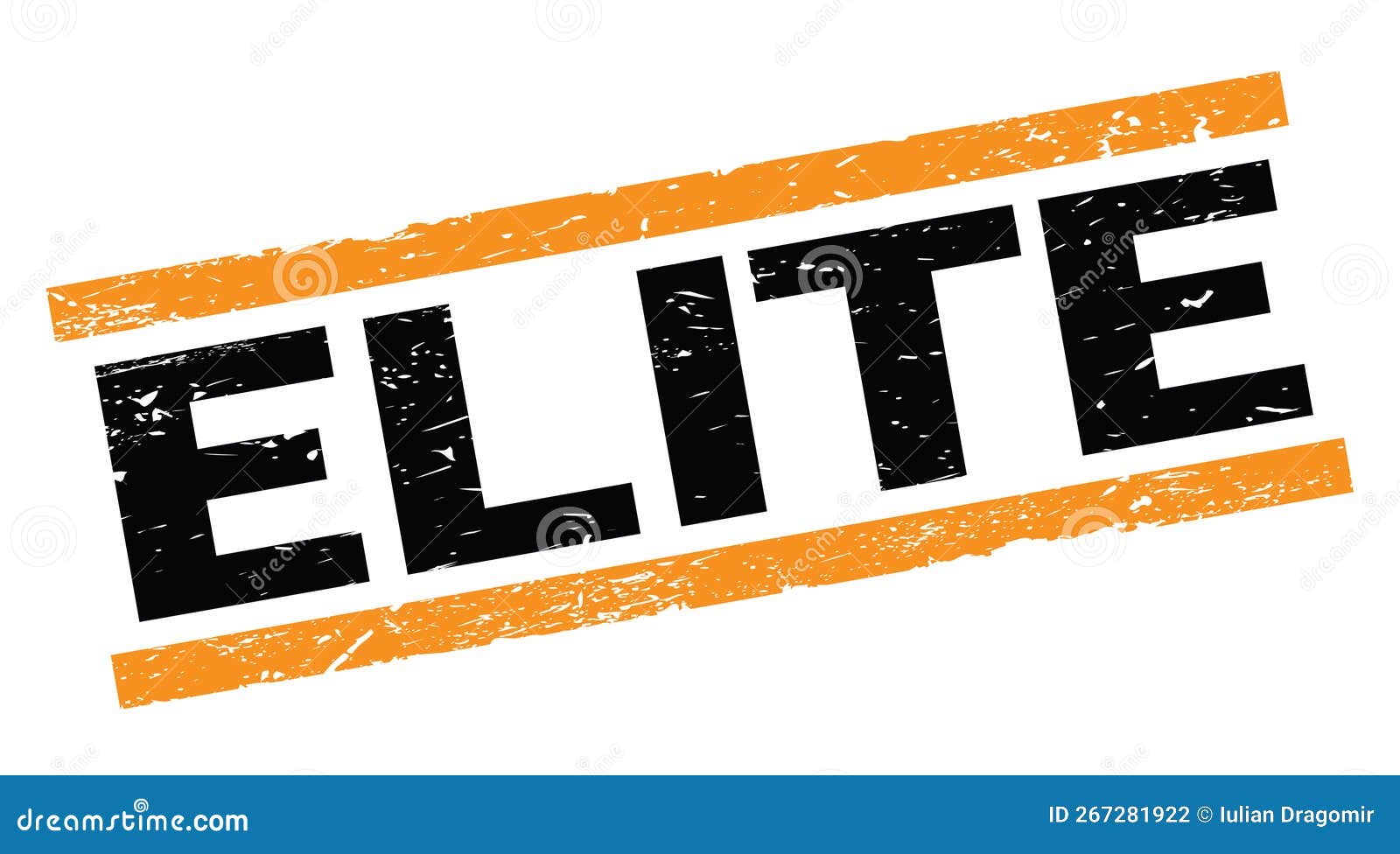 ELITE Text on Orange Rectangle Stamp Sign Stock Illustration ...