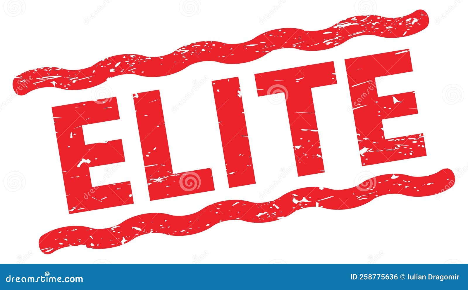 ELITE Text on Red Lines Stamp Sign Stock Illustration - Illustration of ...