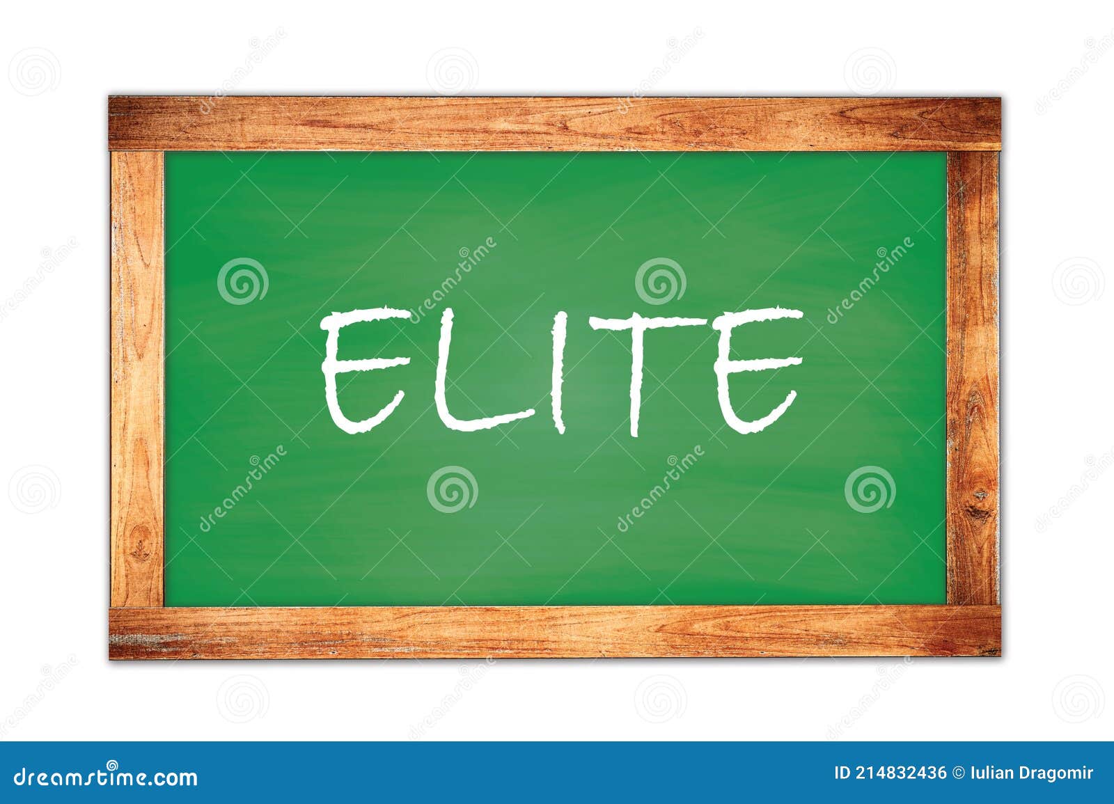 ELITE Text Written on Green School Board Stock Illustration ...