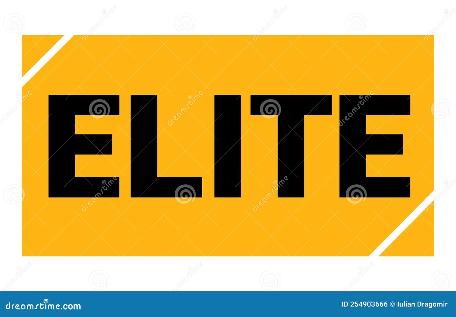 ELITE Text Written on Yellow-black Stamp Sign Stock Illustration ...