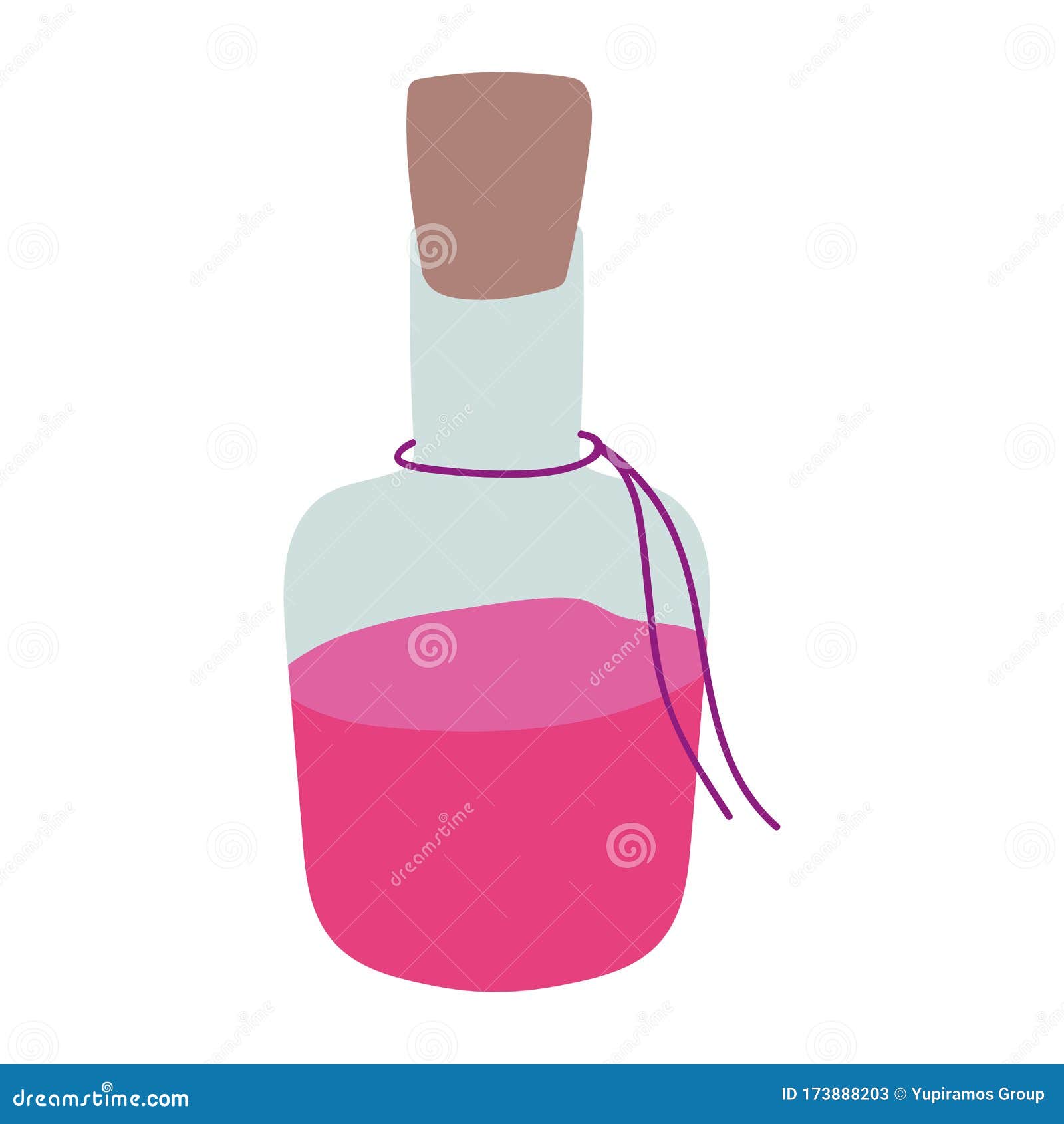 Elixir Bottle with Cork Ribbon Vintage Icon Design Stock Vector ...