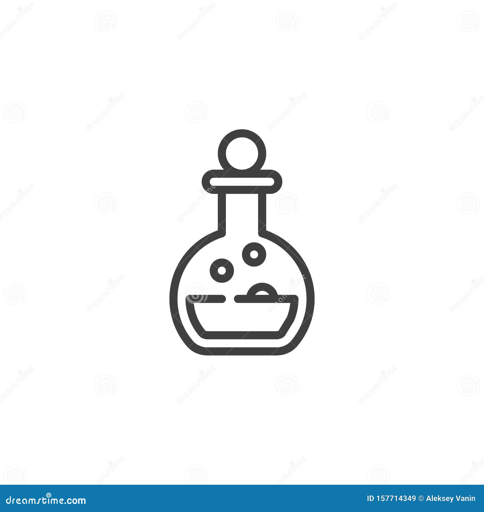 Elixir bottle line icon stock vector. Illustration of icon - 157714349