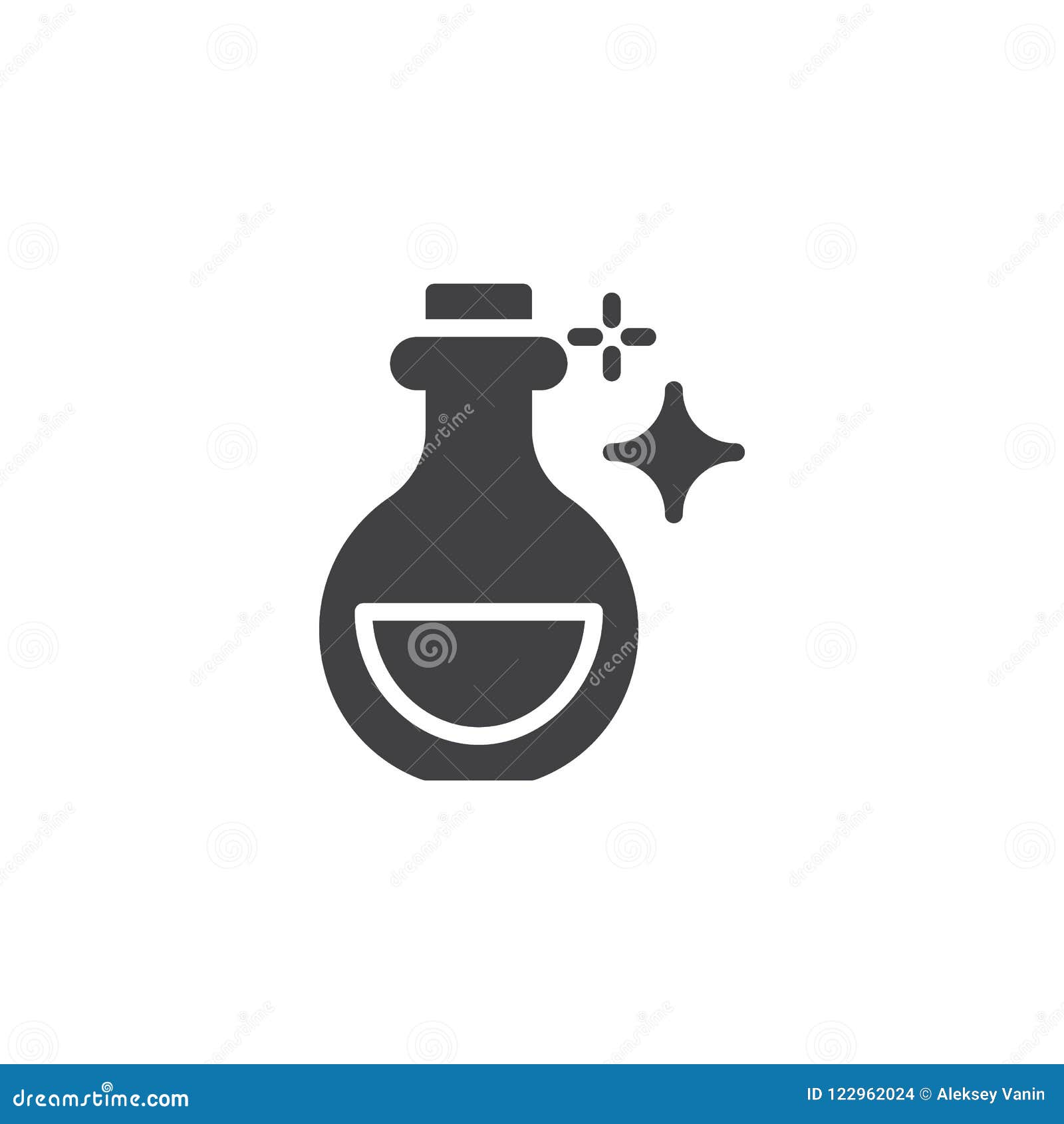 Elixir Bottle vector icon stock vector. Illustration of liquid - 122962024