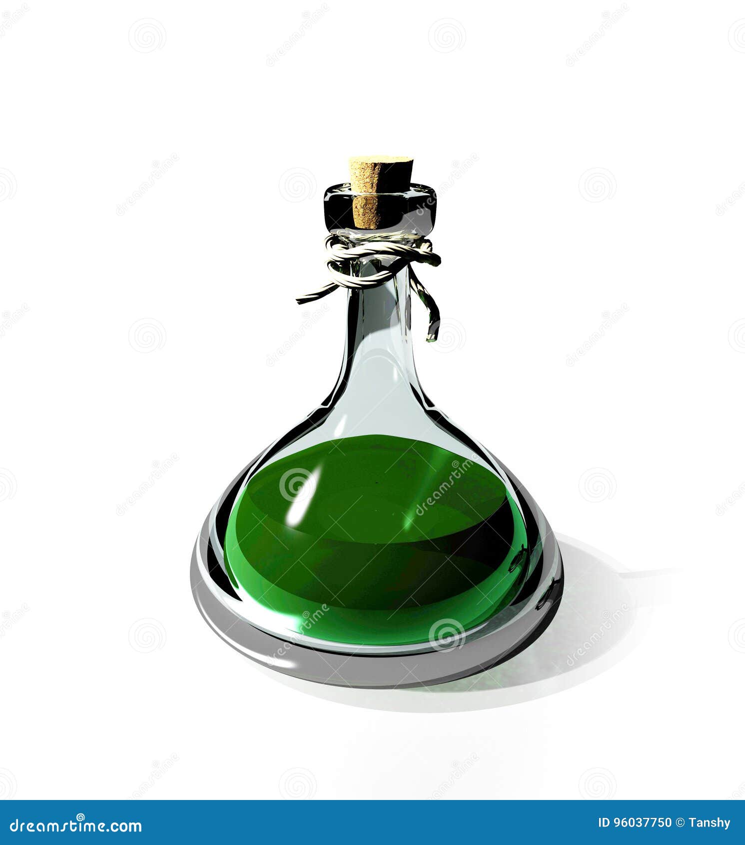 Elixir. 3d Rendering Glass Bottle Fantasy Games Stock Illustration ...