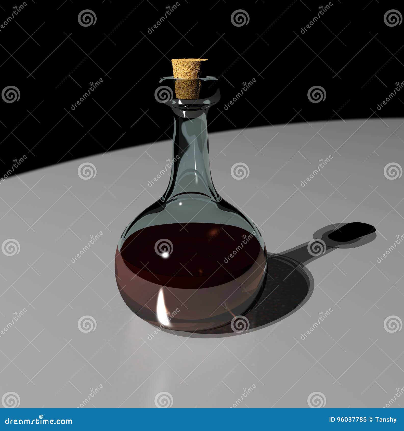 Elixir, 3d Rendering Glass Bottle Fantasy Games Stock Illustration ...