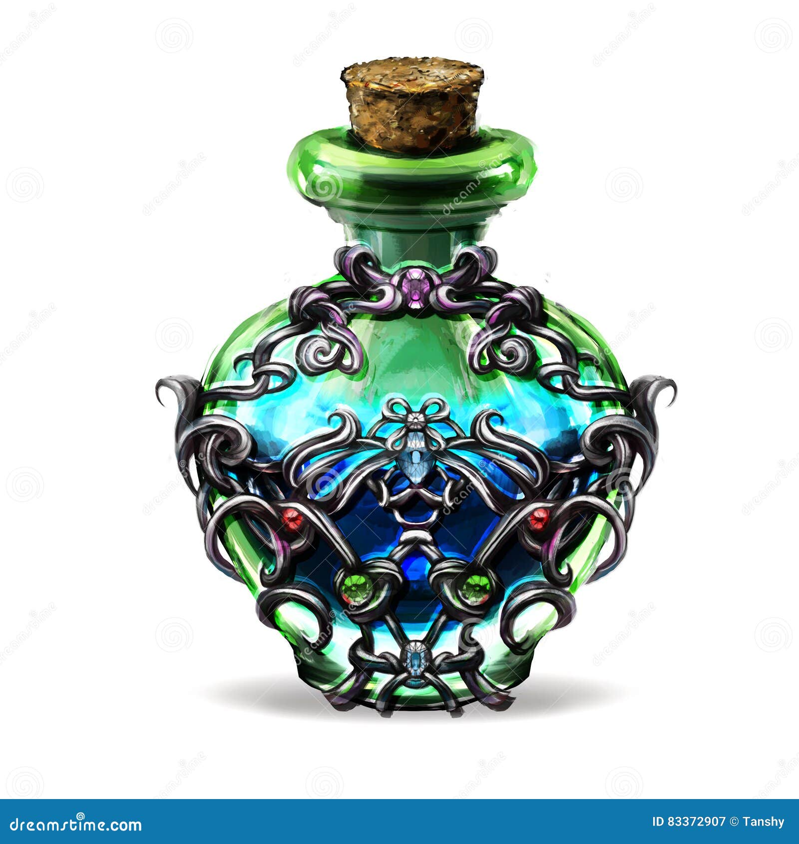 Elixir of Fantasy Games for a Bottle Stock Illustration - Illustration ...