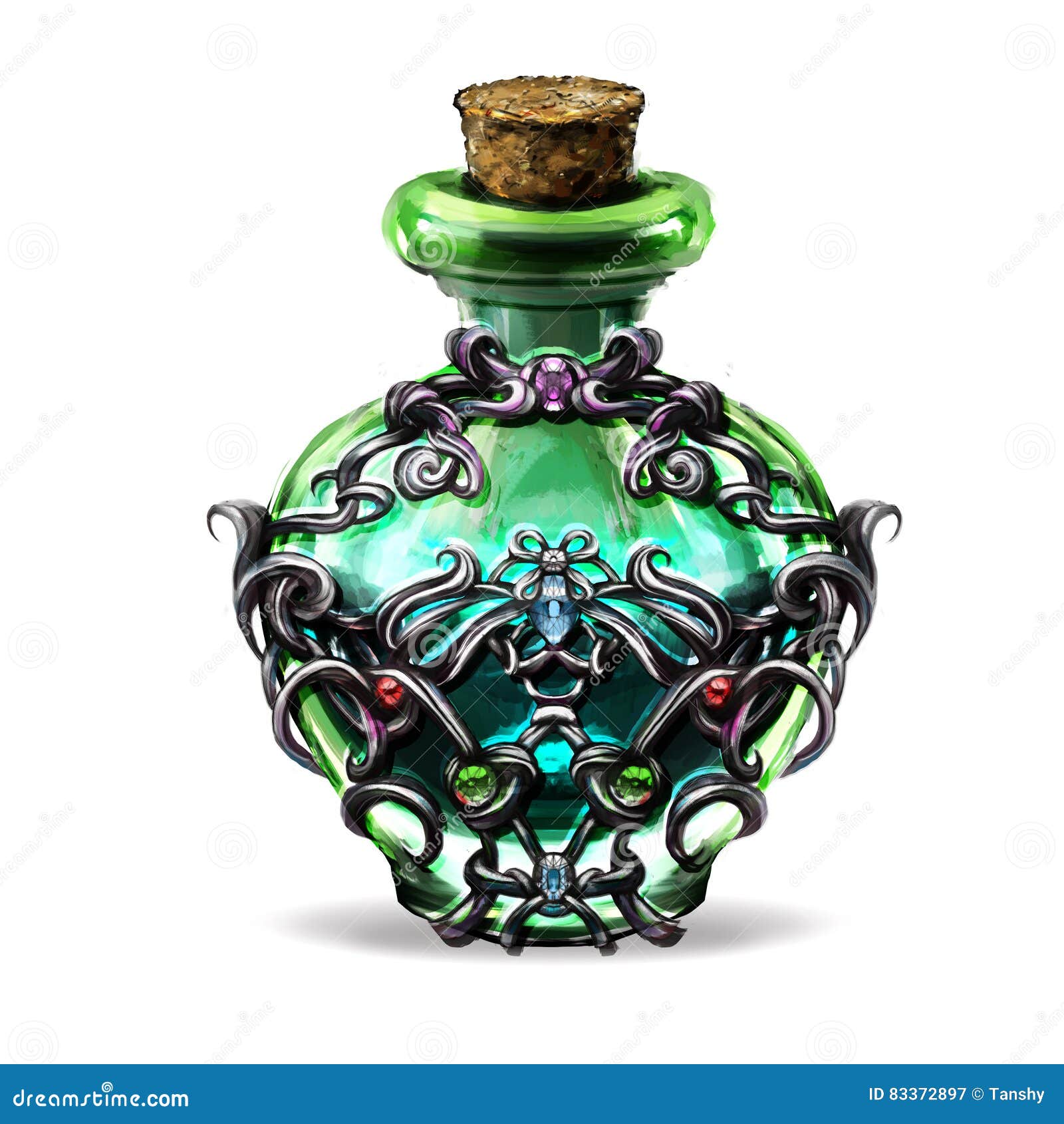Elixir of Fantasy Games for a Bottle Stock Illustration - Illustration ...
