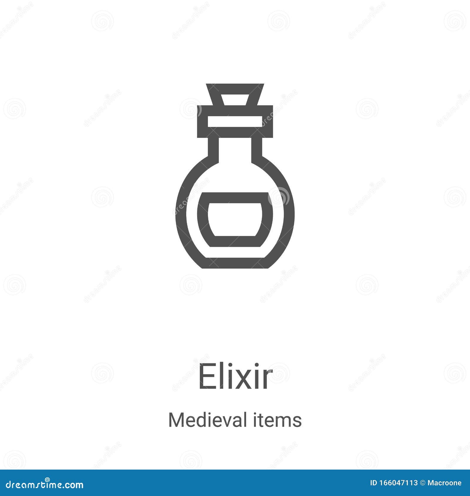 Elixir Icon Vector From Medieval Items Collection Thin Line Elixir Outline Icon Vector 8246