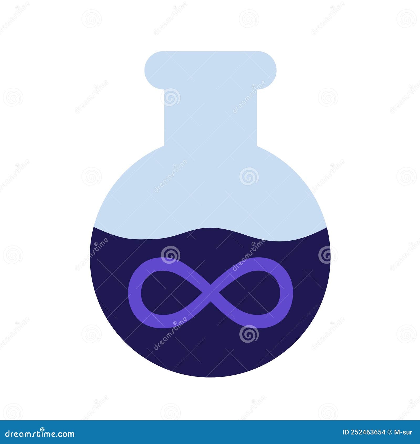 Elixir of Life - Flask with Infinity Symbol of Magical Drink and Potion ...