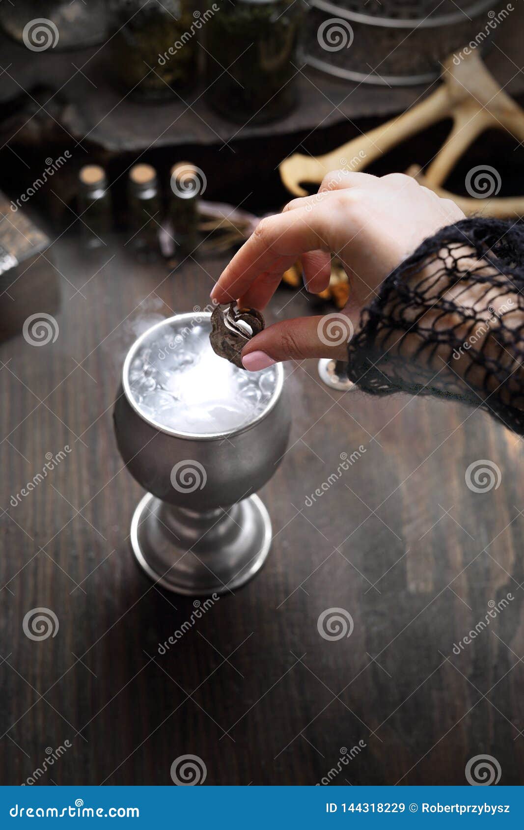 Elixir and Magic. Astral Protection and Love Spells. Stock Image ...