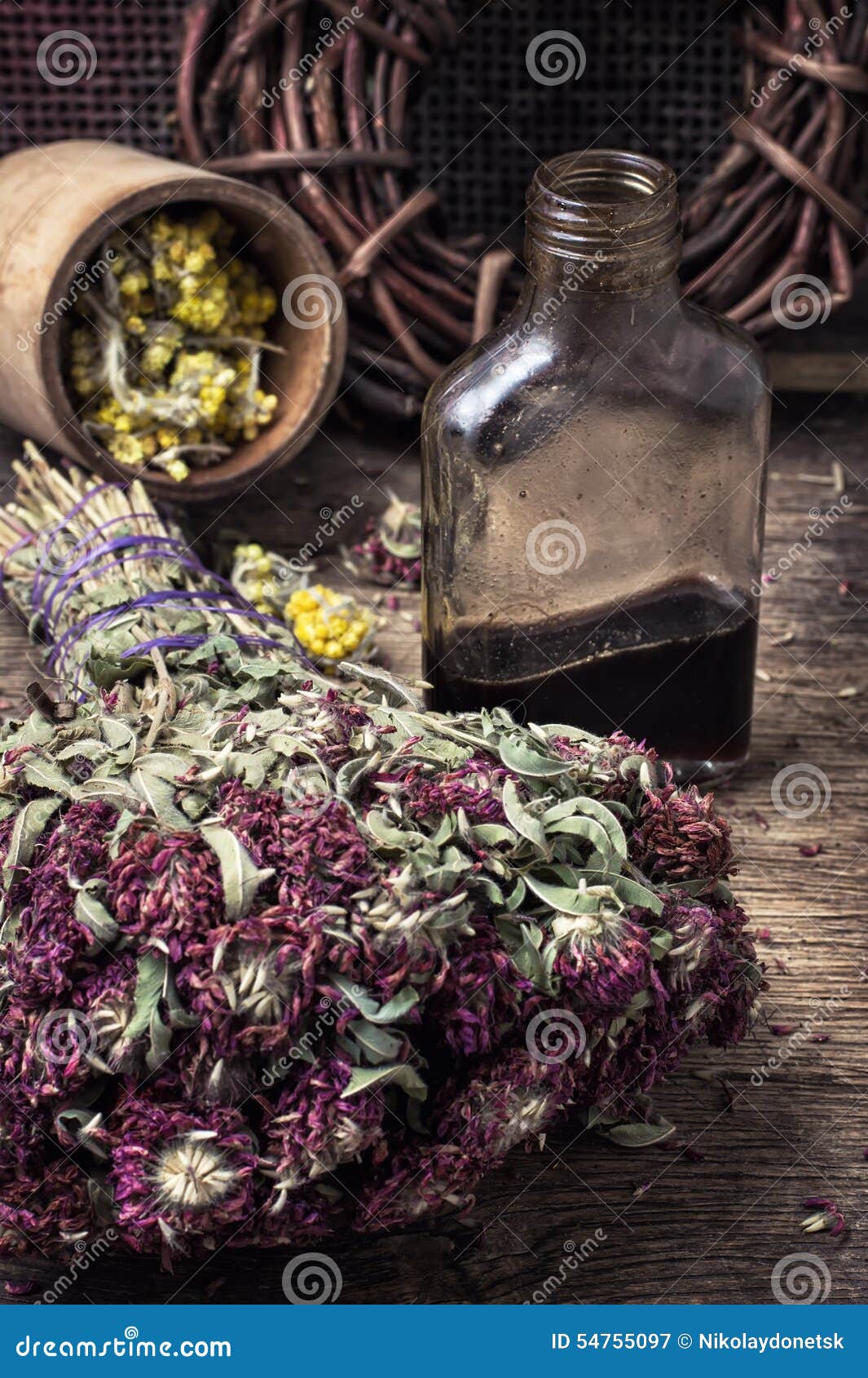Elixir potion of herbs stock image. Image of medicine - 54755097