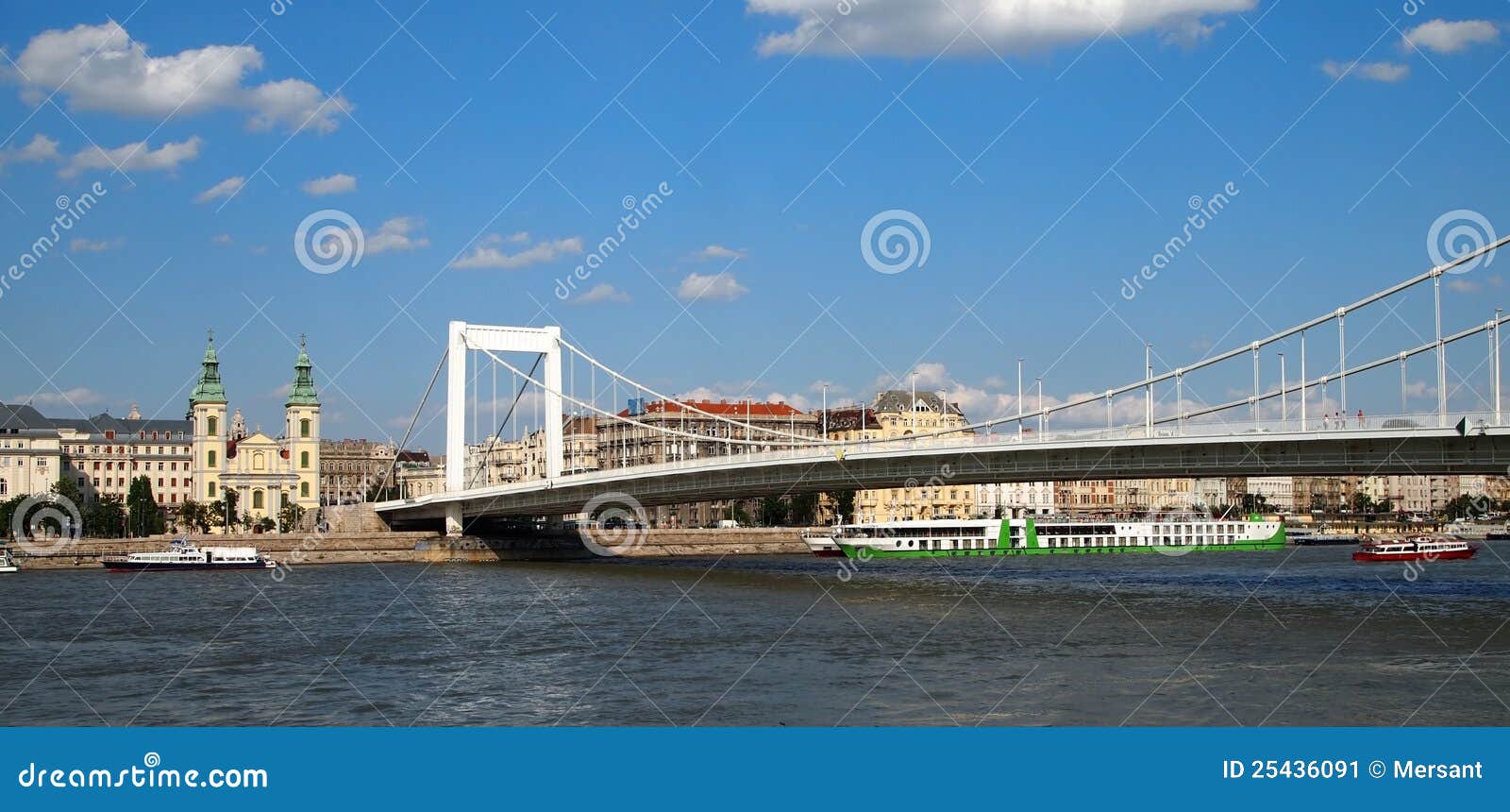 Elizabeth Bridge stock image. Image of water, architecture - 25436091