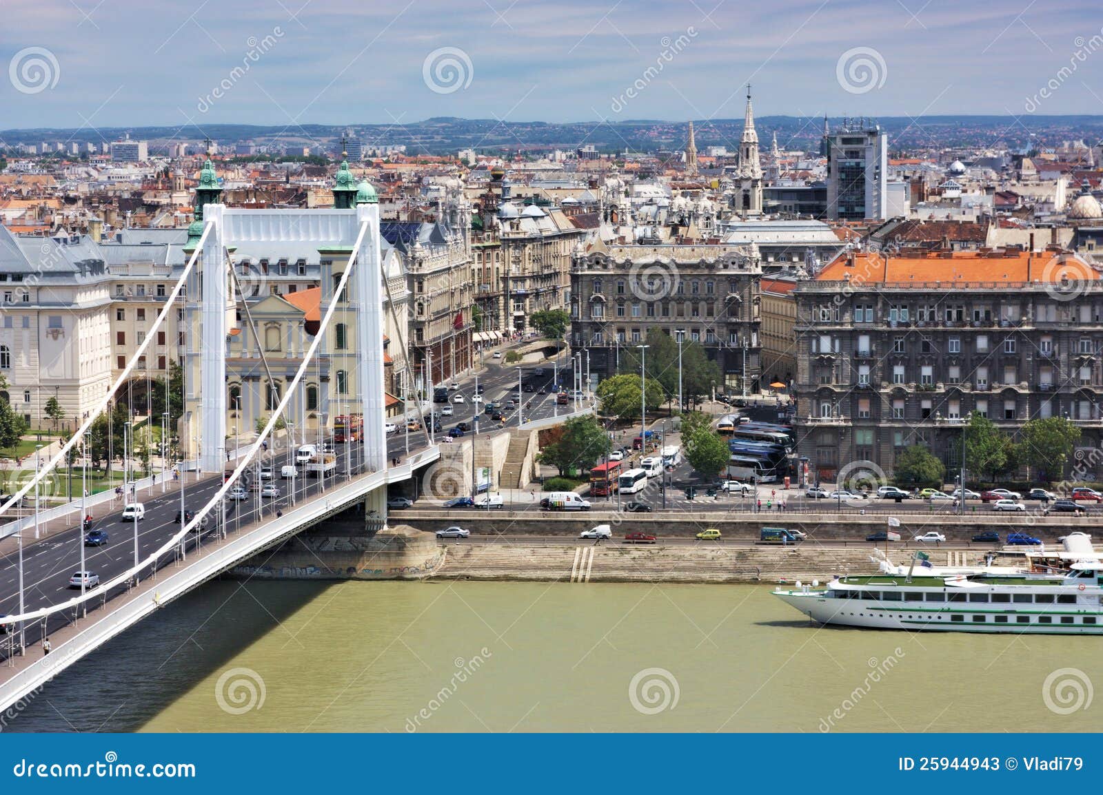 Elizabeth Bridge City View Budapest Hungary Stock Image - Image of ...