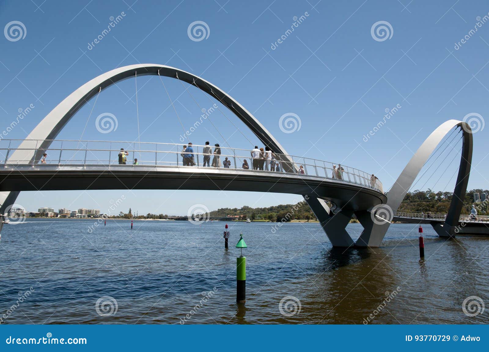 Elizabeth Quay Bridge - Perth - Australien Stockbild - Bild von ...