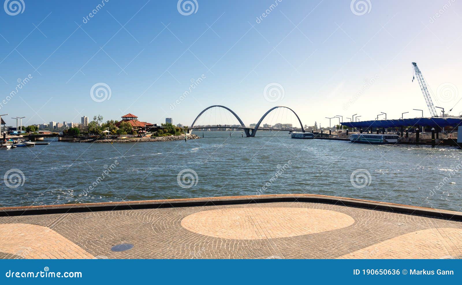 Elizabeth Quay Bridge at Perth Western Australia Editorial Photo ...