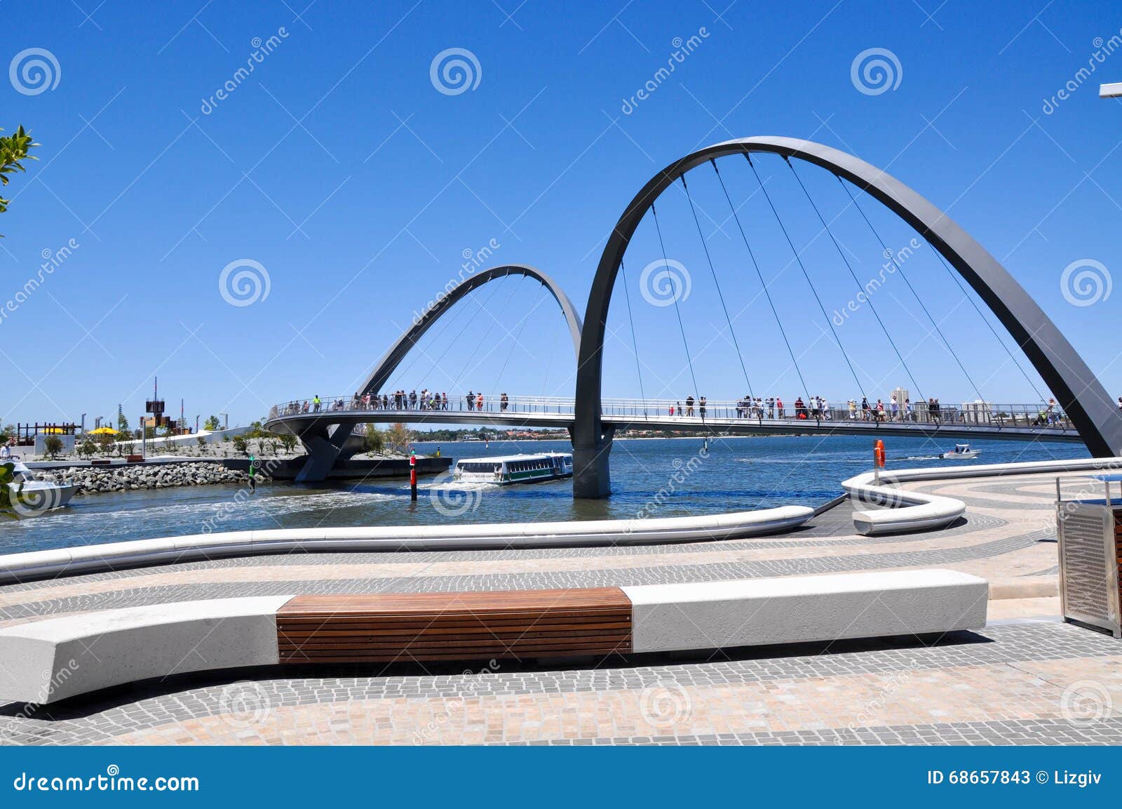 Elizabeth Quay Pedestrian Bridge Editorial Photo | CartoonDealer.com ... Elizabeth Quay Pedestrian Bridge Editorial Photo | CartoonDealer.com ...