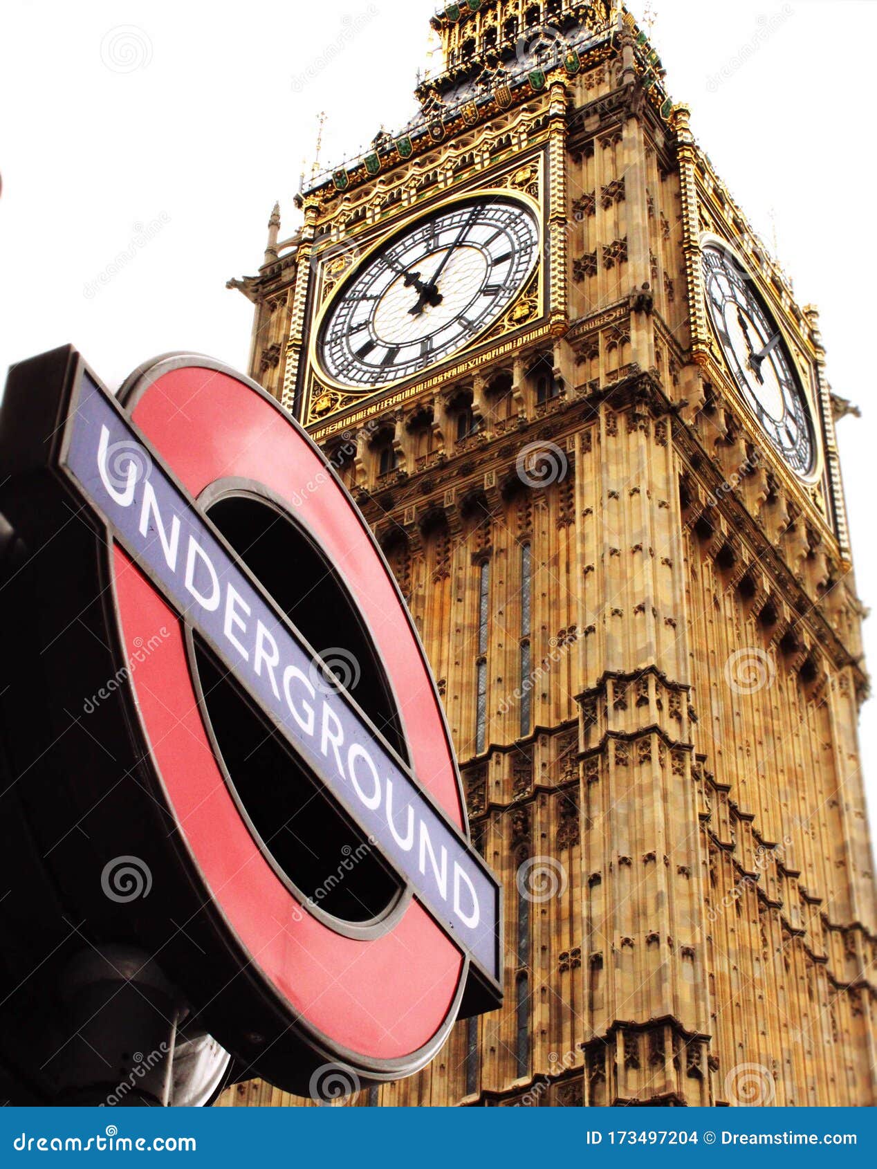 Elizabeth Tower and Underground Editorial Stock Image - Image of tower ...