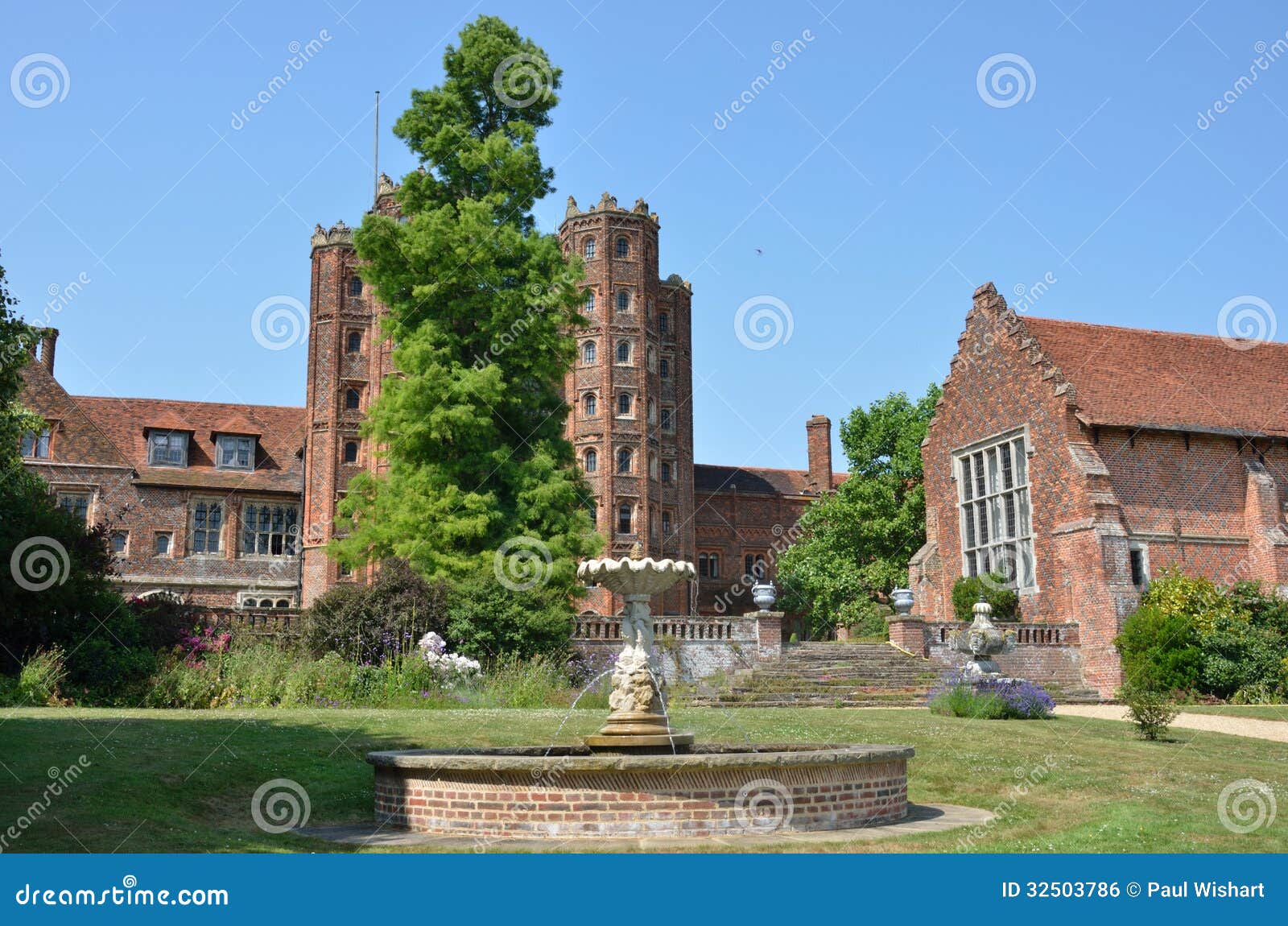 Elizabethan Mansion with Tower Stock Photo - Image of estate, english ...