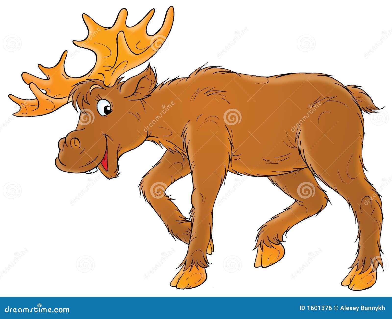 Elk stock illustration. Illustration of animated, amusing - 1601376