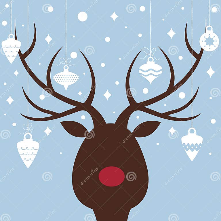 Elk of christmas card stock vector. Illustration of celebration - 16615648