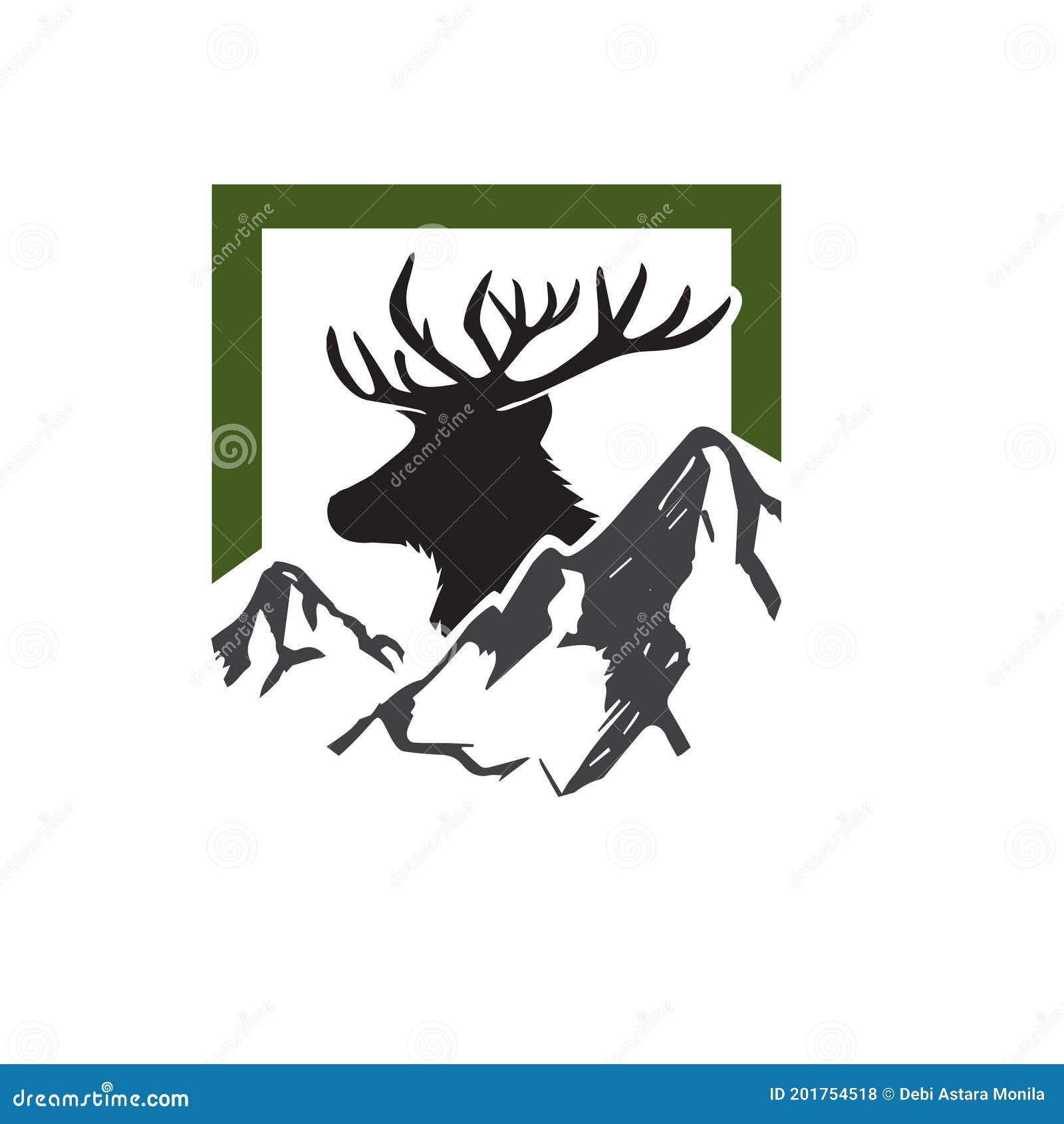 Elk Logo Design for Icon and Symbol Modern Simple Stock Vector ...
