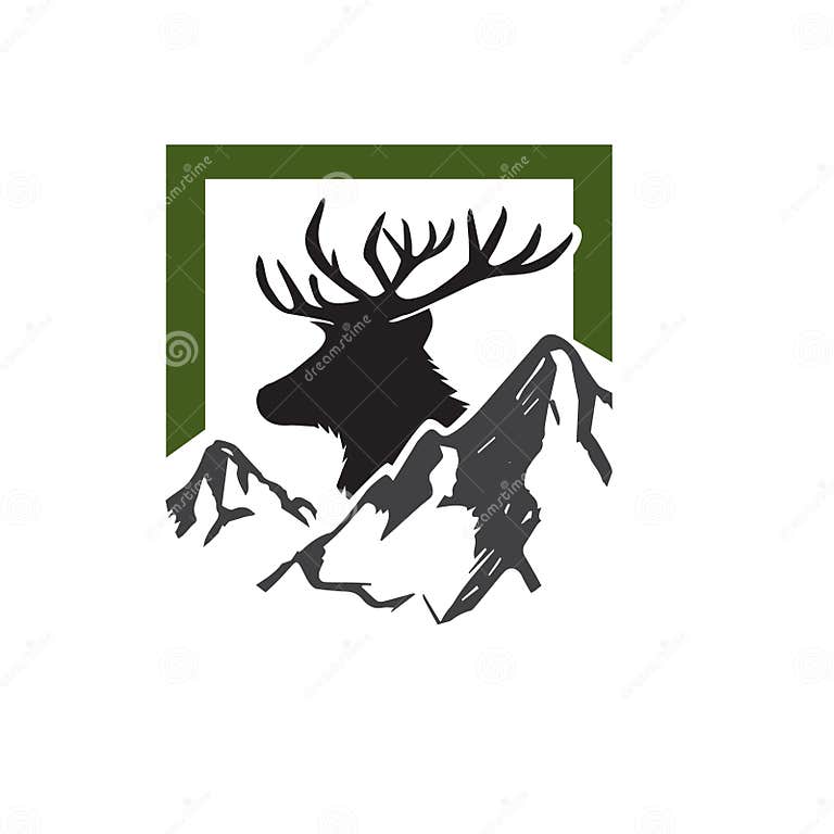 Elk Logo Design for Icon and Symbol Modern Simple Stock Vector ...