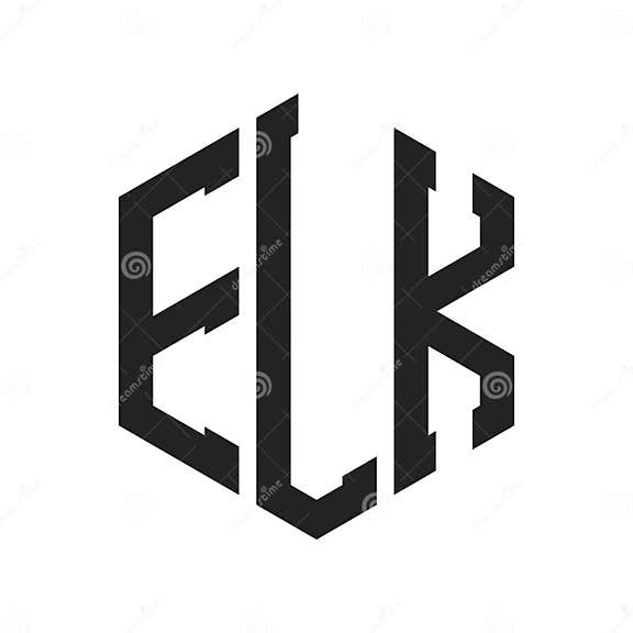 ELK Logo Design. Initial Letter ELK Monogram Logo Using Hexagon Shape ...