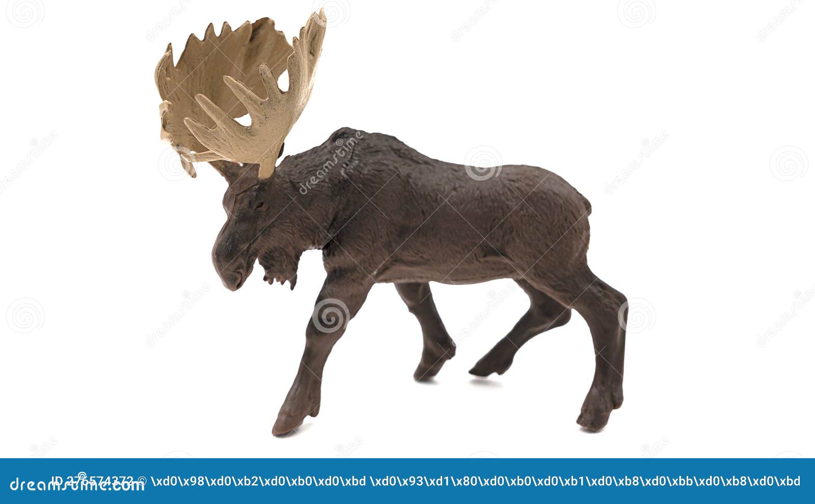 Elk Mini Figure Isolated on White Background. Stock Photo - Image of ...