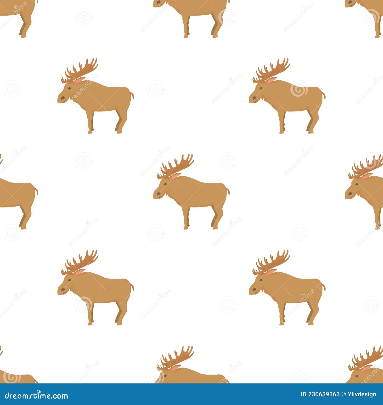 Elk Pattern Seamless Vector Stock Vector - Illustration of wild, object ...