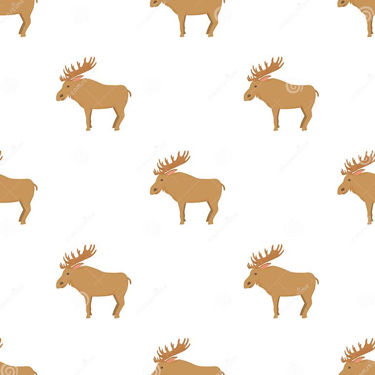 Elk Pattern Seamless Vector Stock Vector - Illustration of wild, object ...