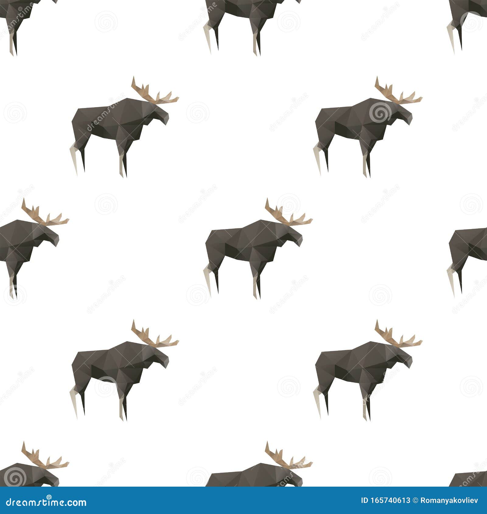 Elk Triangle Shape Seamless Pattern Backgrounds. Wrapping Paper ...