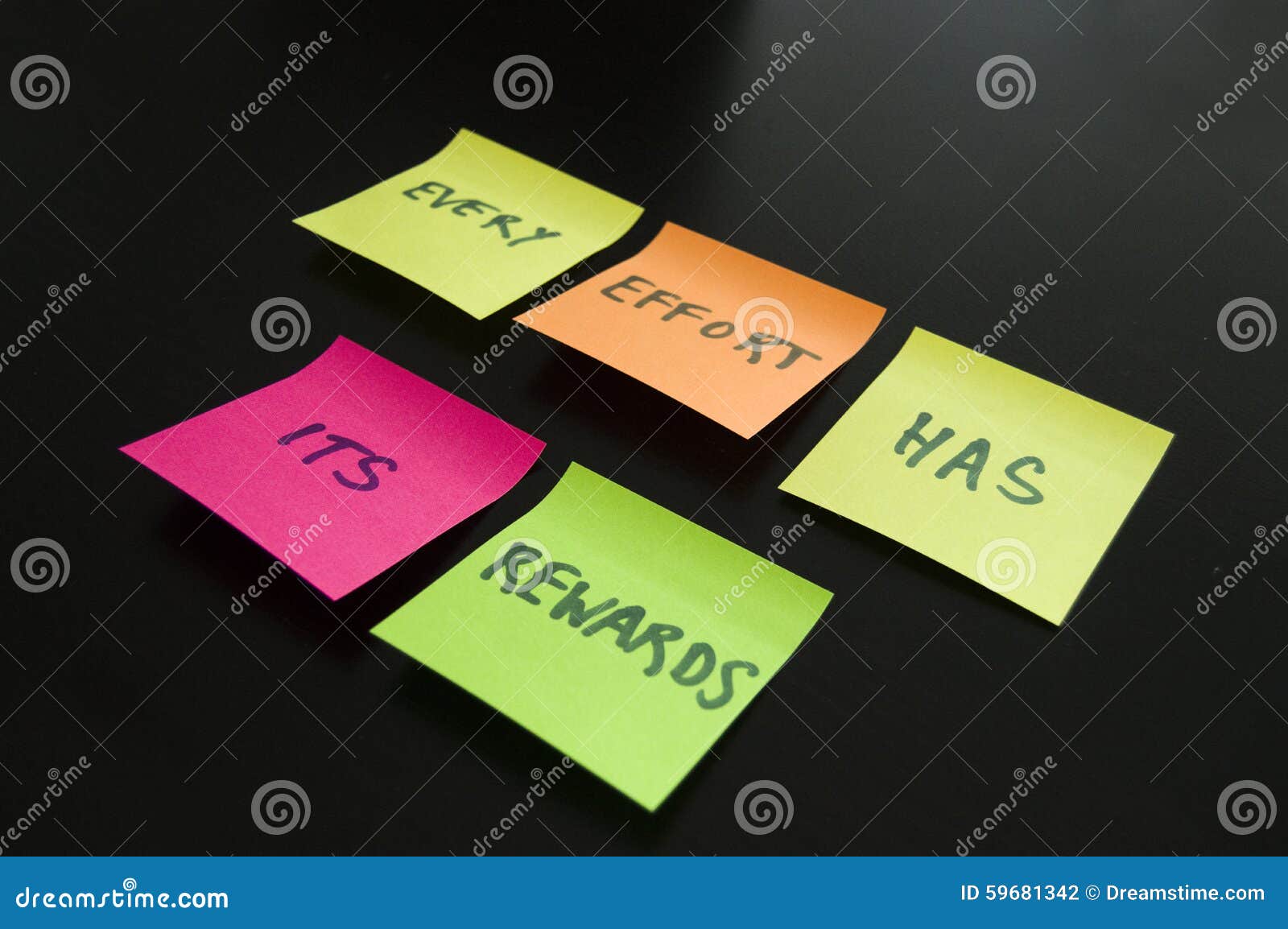 Elke Inspanning Heeft Zijn Beloningen Stock Foto - Image of verbetering ...