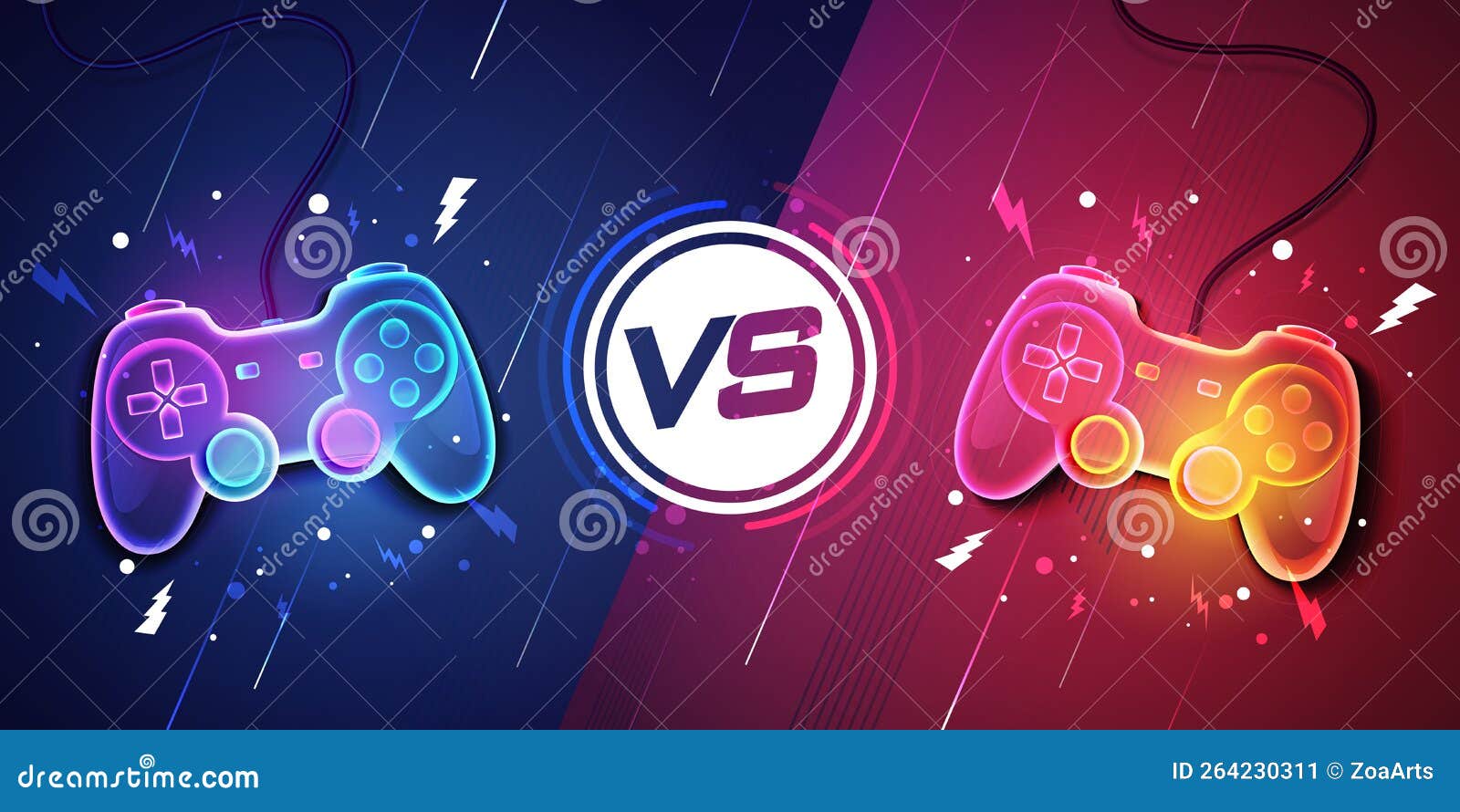 Player Versus Concept. Game or Esport Battle Stock Vector ...