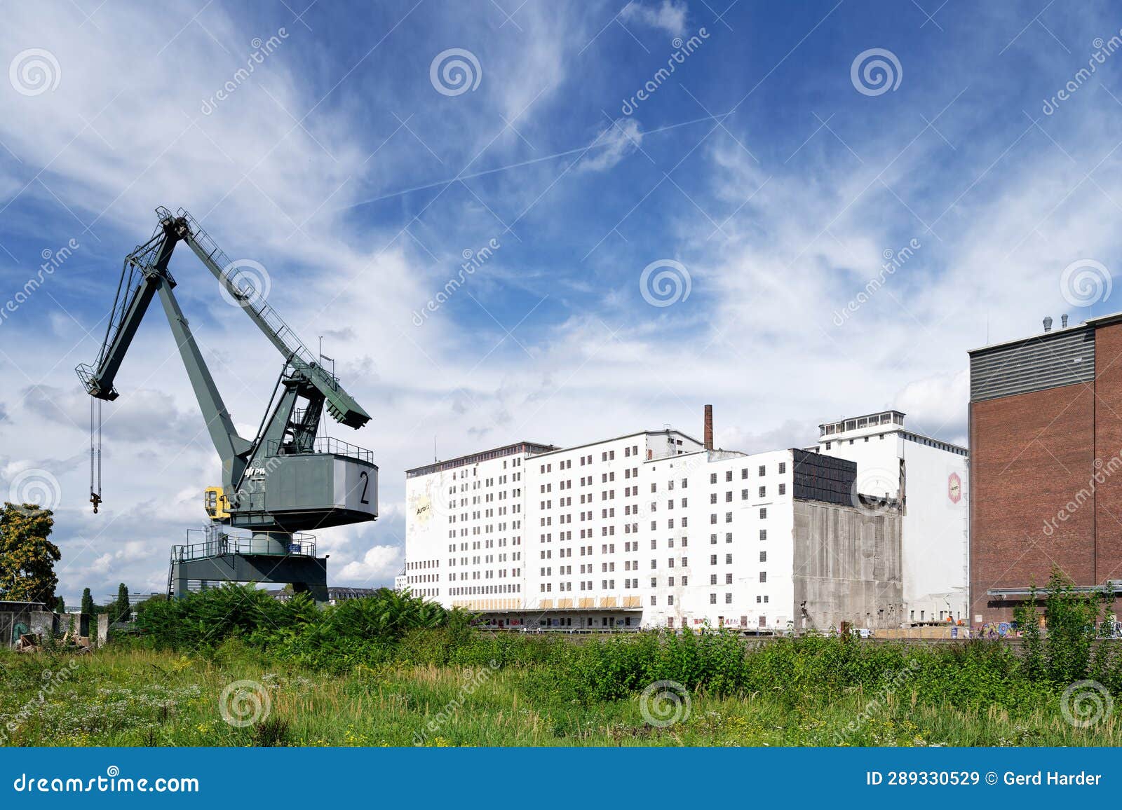 Aurora Flour Factory Building On The Right Main River Shore Near ...