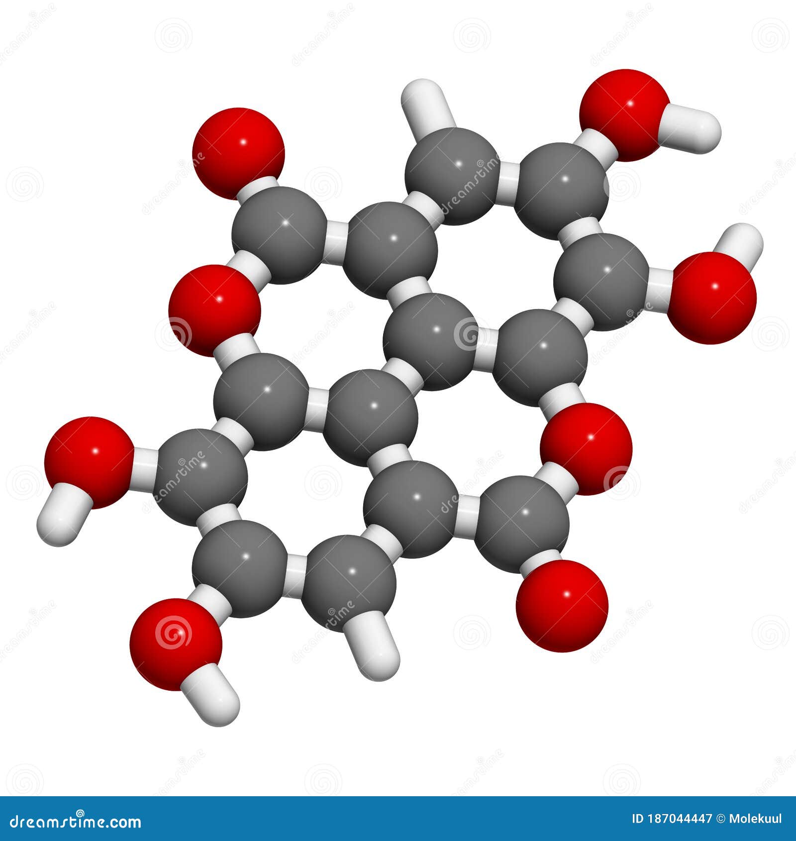 Ellagic Acid Molecular Structure, 3d Model Molecule, Polyphenol ...