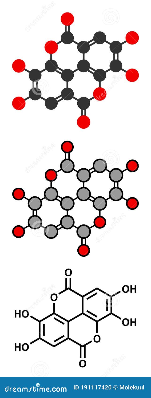 Ellagic Acid Dietary Supplement Molecule Stock Vector - Illustration of ...