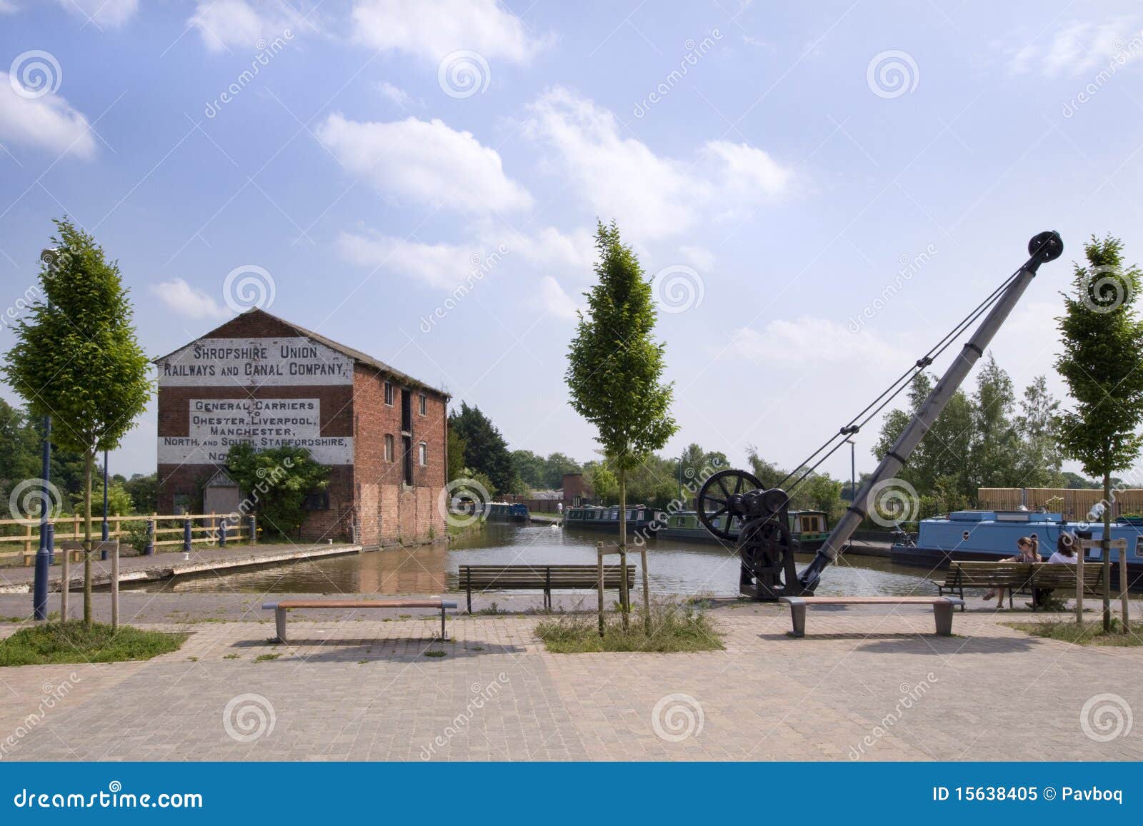 Ellesmere wharf stock image. Image of water, iron, english - 15638405